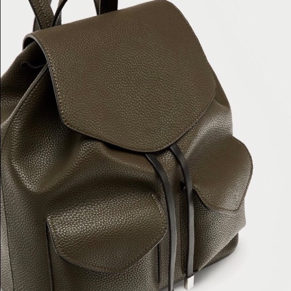 Zara | Bags | Zara Green Backpack | Poshmark